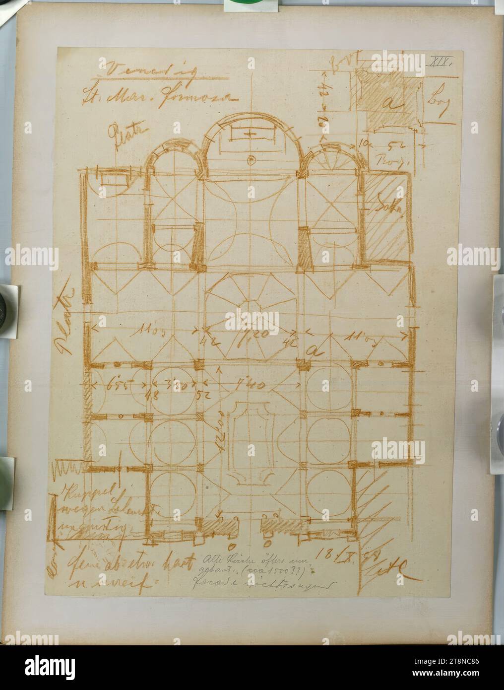 Architectural survey, Venice, S. Maria Formosa, ground plan, 1898 ...
