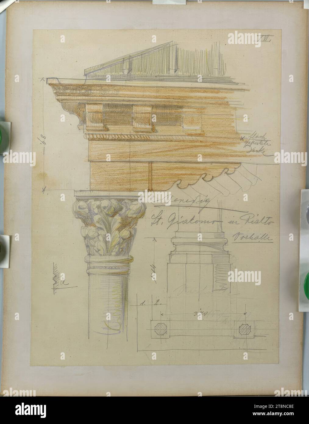 Architectural survey, Venice, S. Giacomo di Rialto, vestibule, ground ...