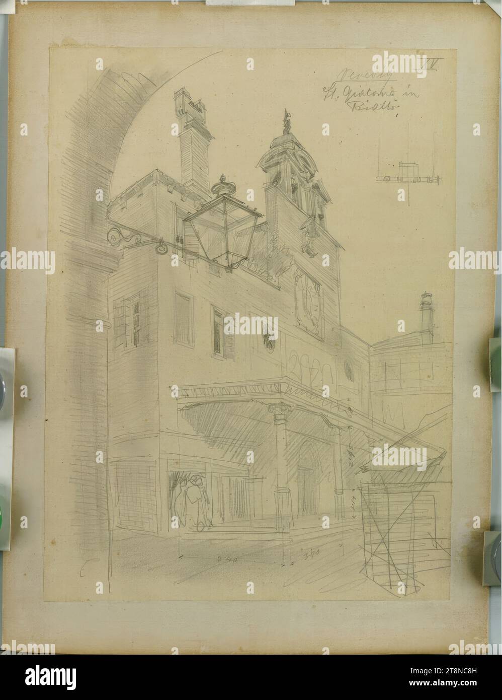 Architectural survey, Venice, S. Giacomo di Rialto, main facade ...