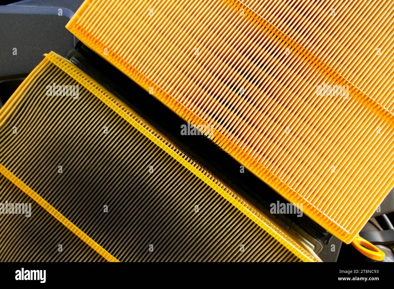 Comparison of car air filters , new filters and clogged filters , Car ...