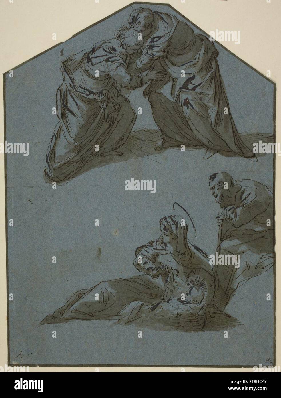 Veronese - school of - The Visitation and the Holy Family at the ...