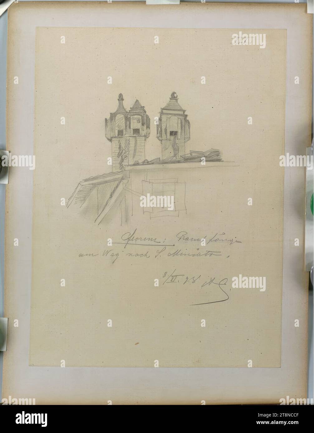 Architectural Survey, Florence, Chimneys, Perspective, 1898 ...
