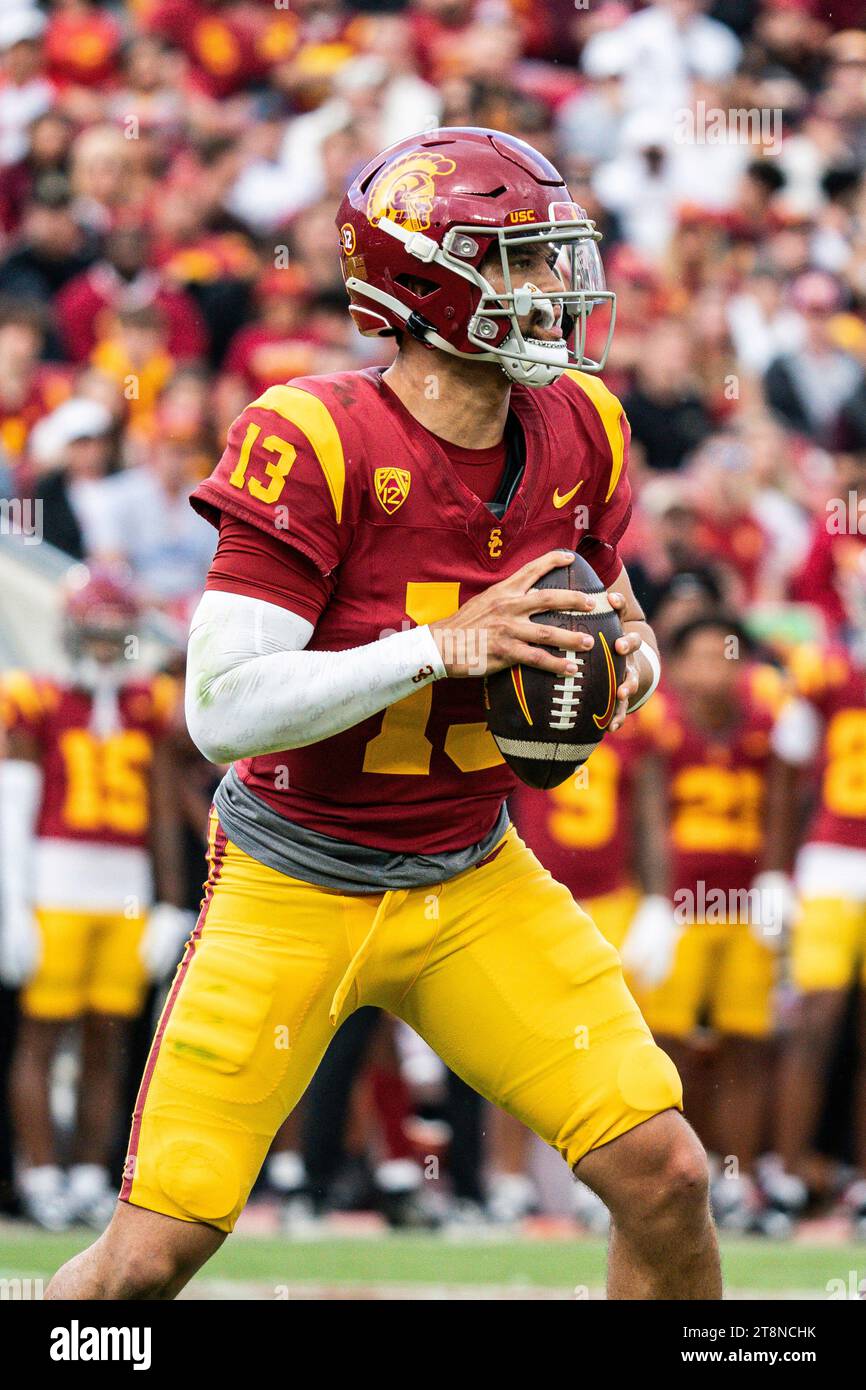 USC Trojans quarterback Caleb Williams (13) during a NCAA football game ...