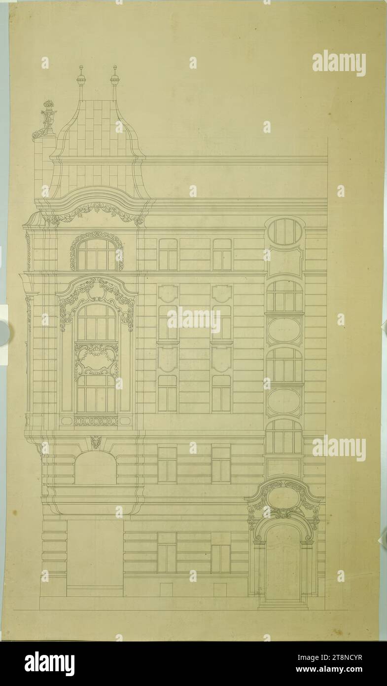 Vienna VII, Lerchenfelderstrasse 99-101, façade facing Badhausgasse ...