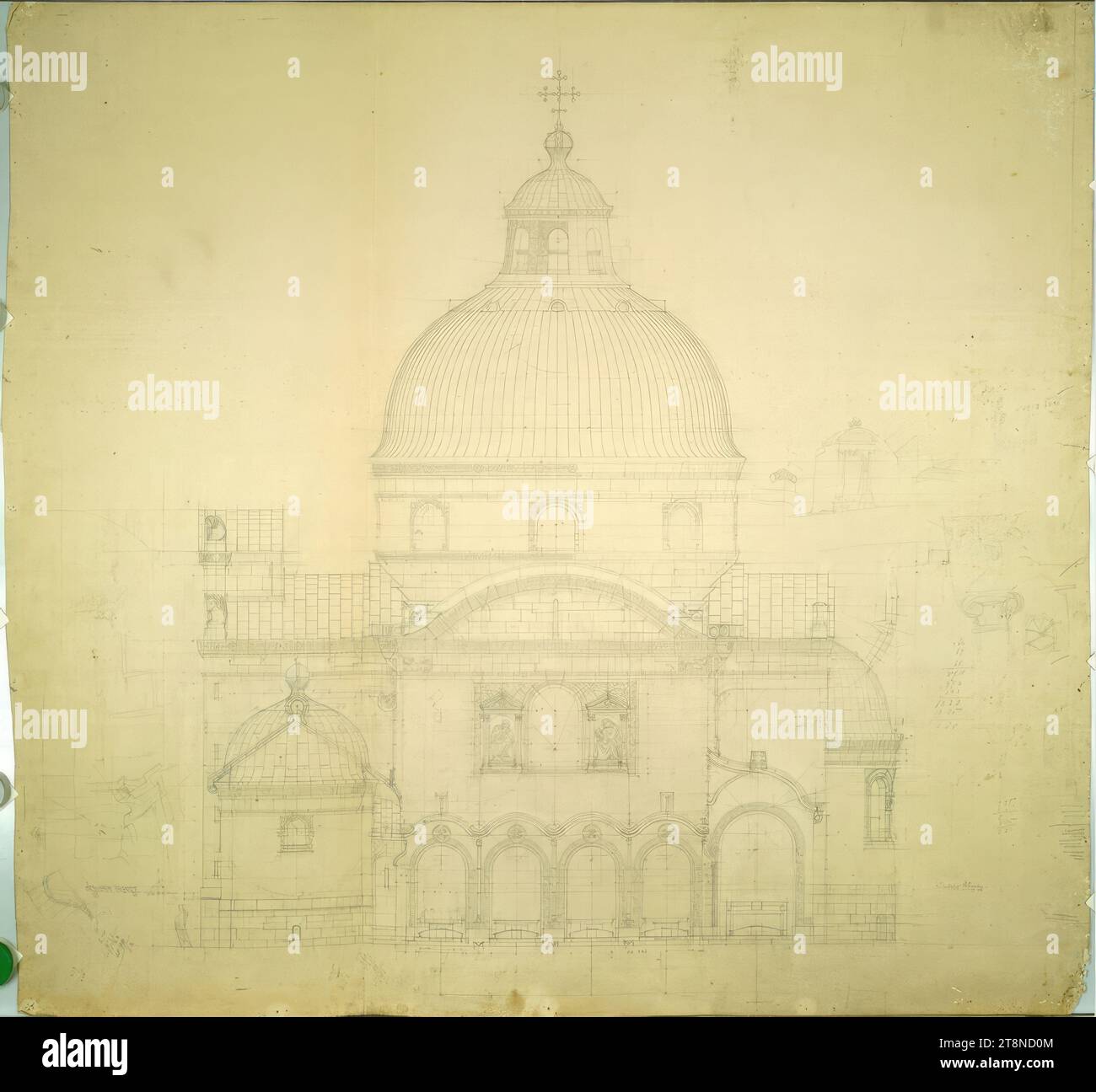 Salzburg, cemetery chapel, side view, Alfred Castelliz (Celje 1870 ...