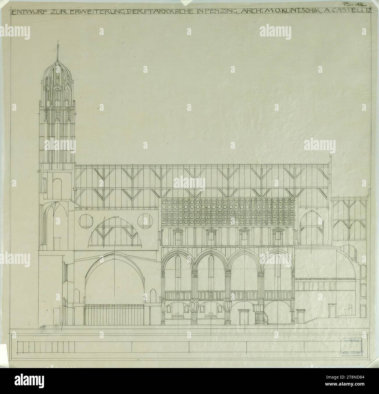 Vienna-Penzing, extension of the parish church of St. Jakob ...