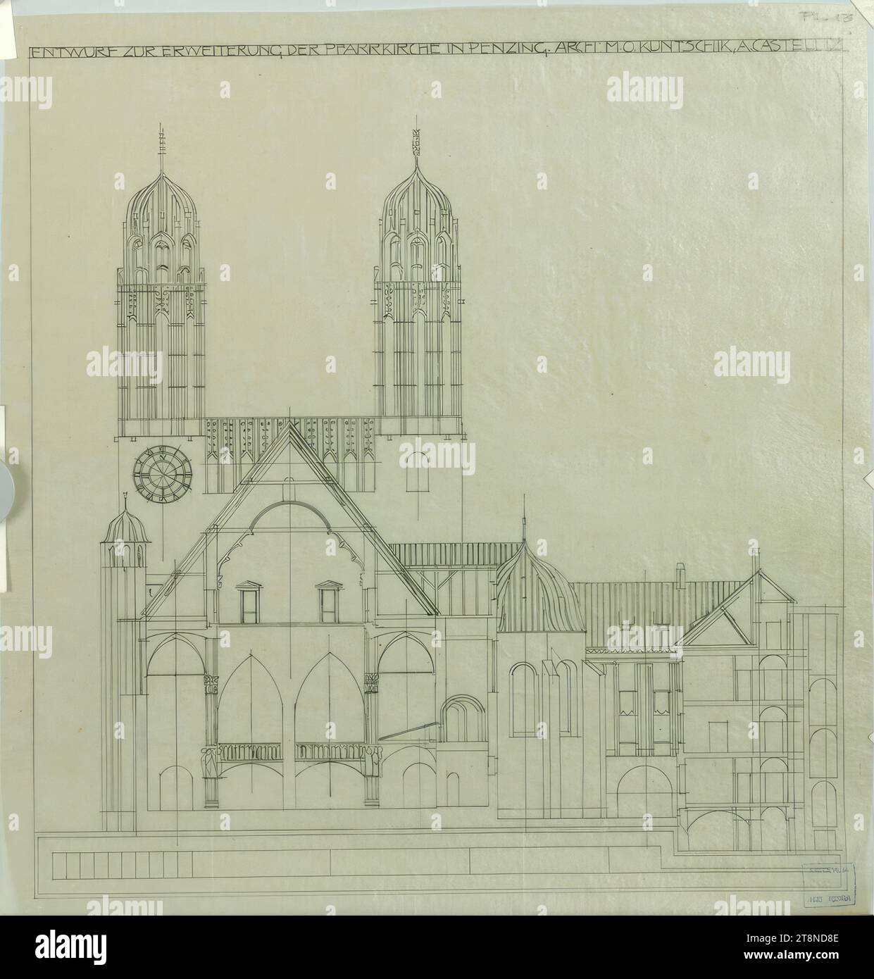 Vienna-Penzing, extension of the parish church of St. Jakob ...