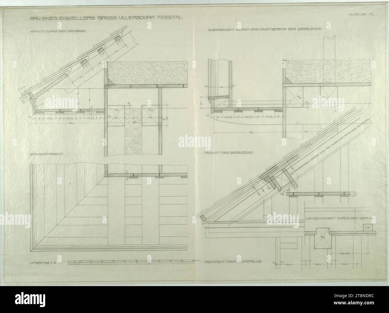 Bad Groß Ullersdorf (North Moravia), Thesstal sanatorium, ice cellar ...