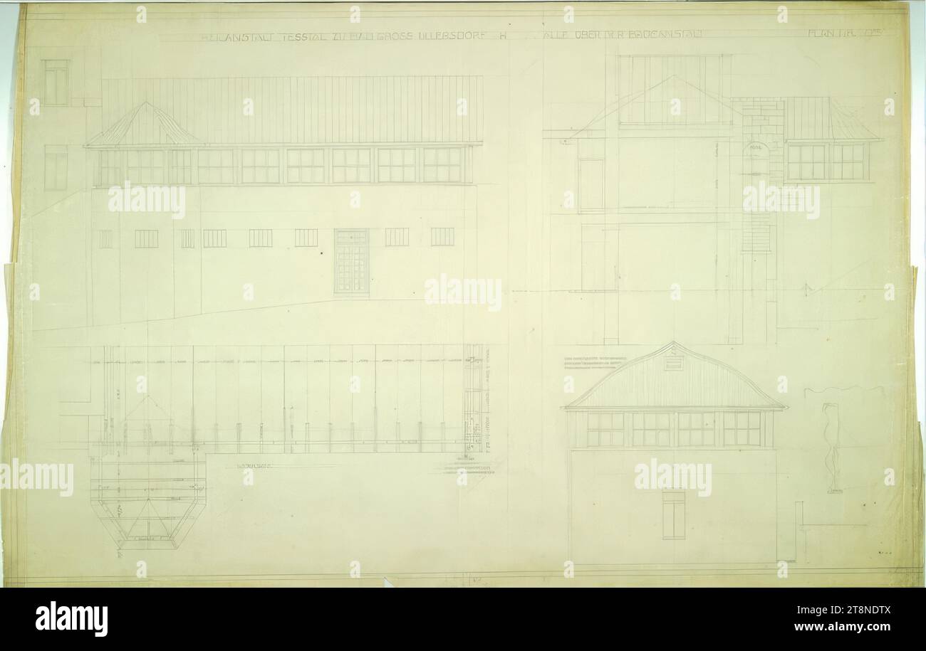 Bad Groß Ullersdorf (North Moravia), Thesstal sanatorium, hall above the bathing establishment ...
