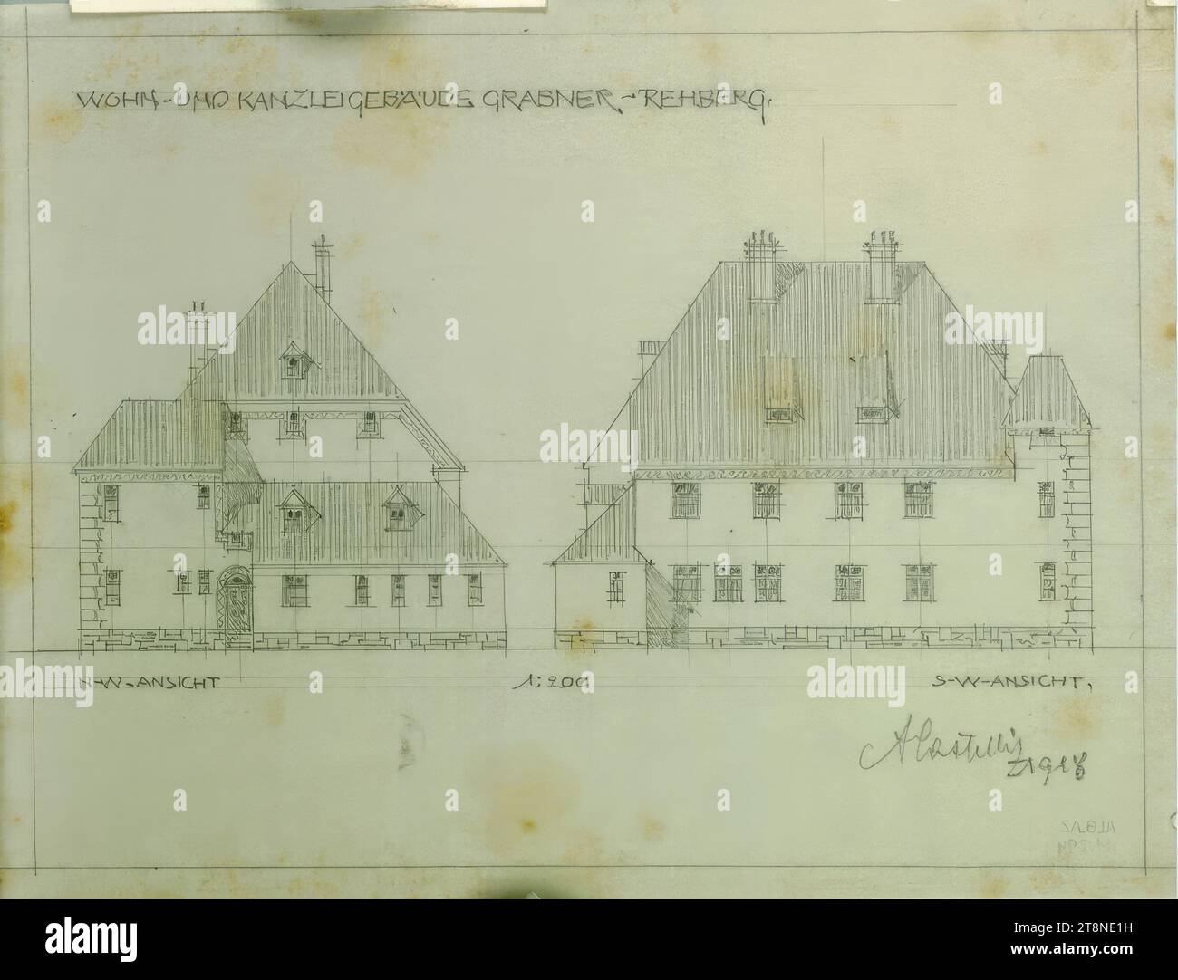 Rehberg, residential and office building Georg Grabner, design variant ...