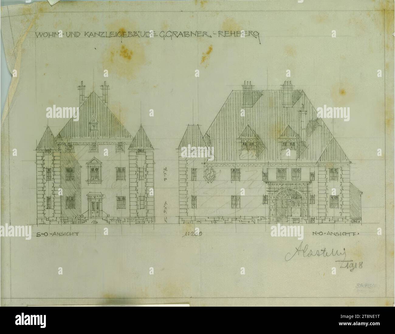 Rehberg, residential and office building Georg Grabner, design variant ...