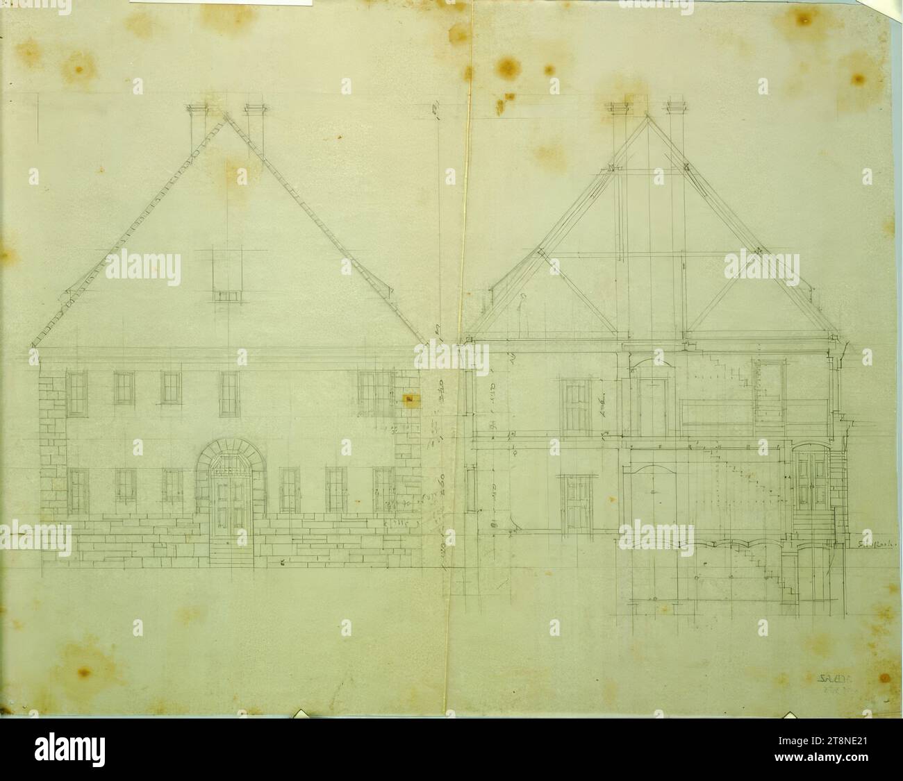 Rehberg, residential and office building Georg Grabner, elevation and ...
