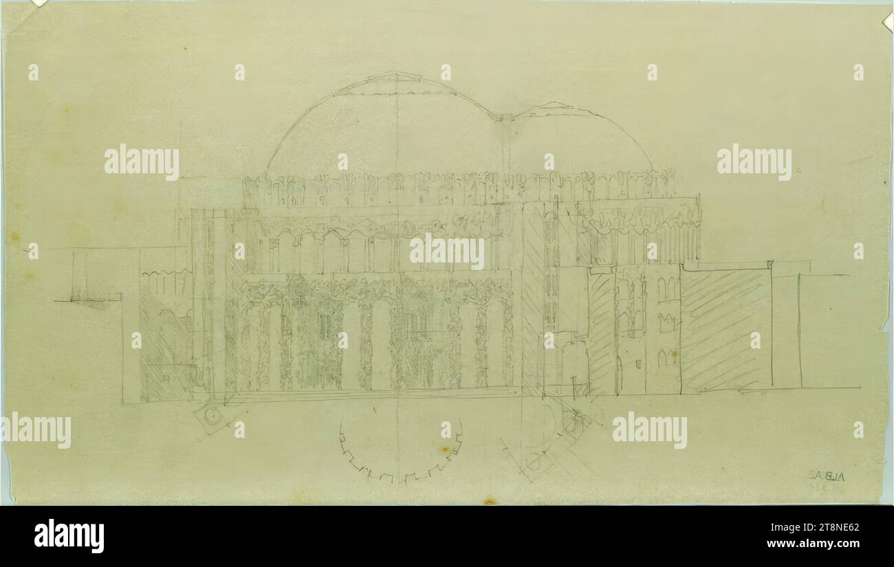 Dornach, Goetheanum, dome building, variant II, elevation, Alfred ...