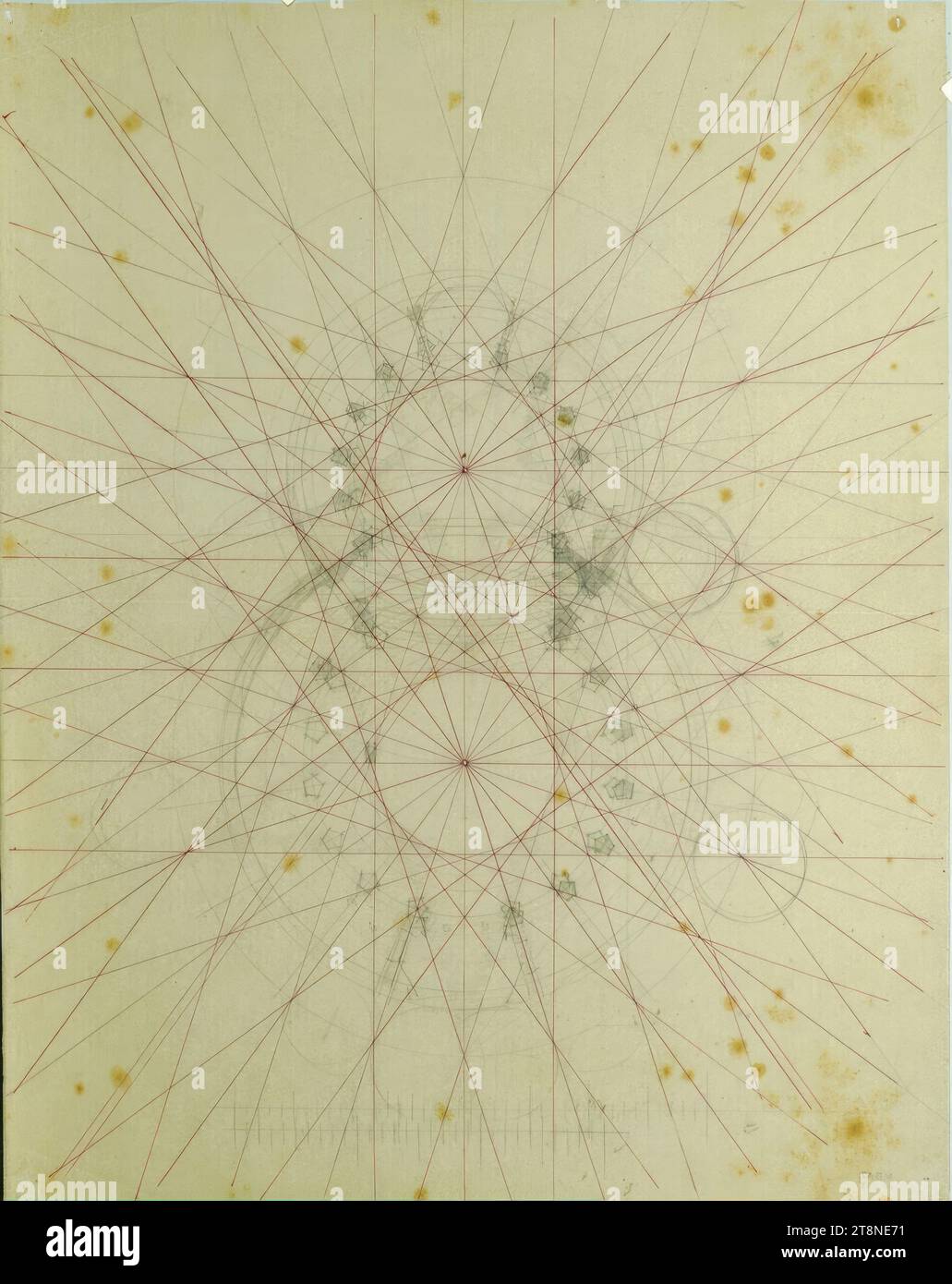 Dornach, Goetheanum, sketch for the floor plan of the dome building ...
