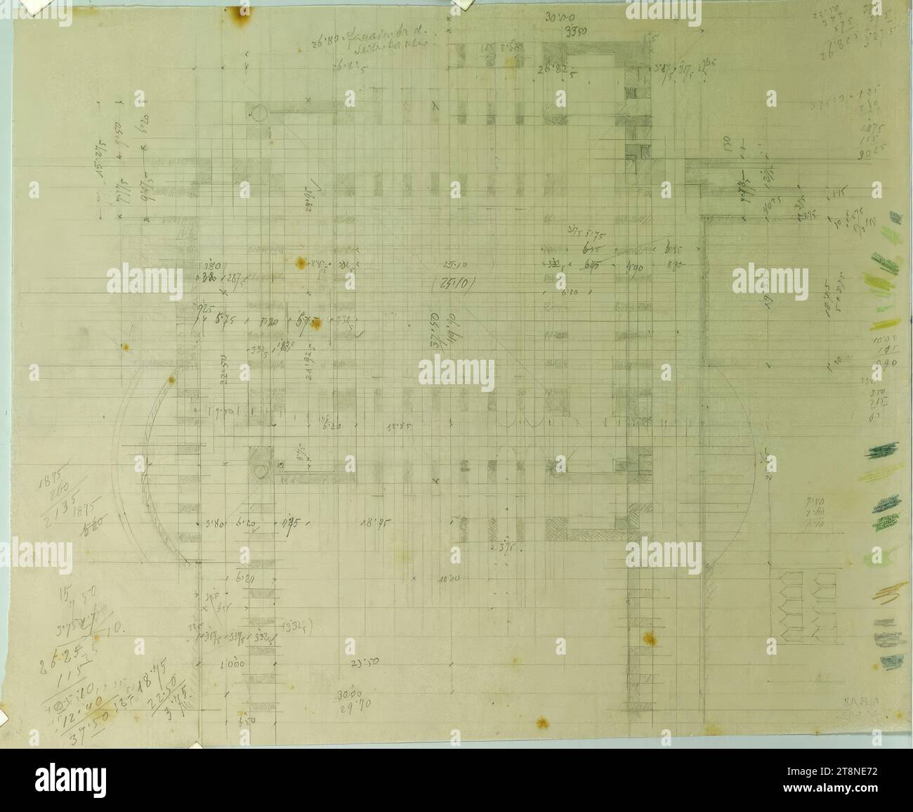 Dornach, Goetheanum, indeterminate building complex, ground plan ...