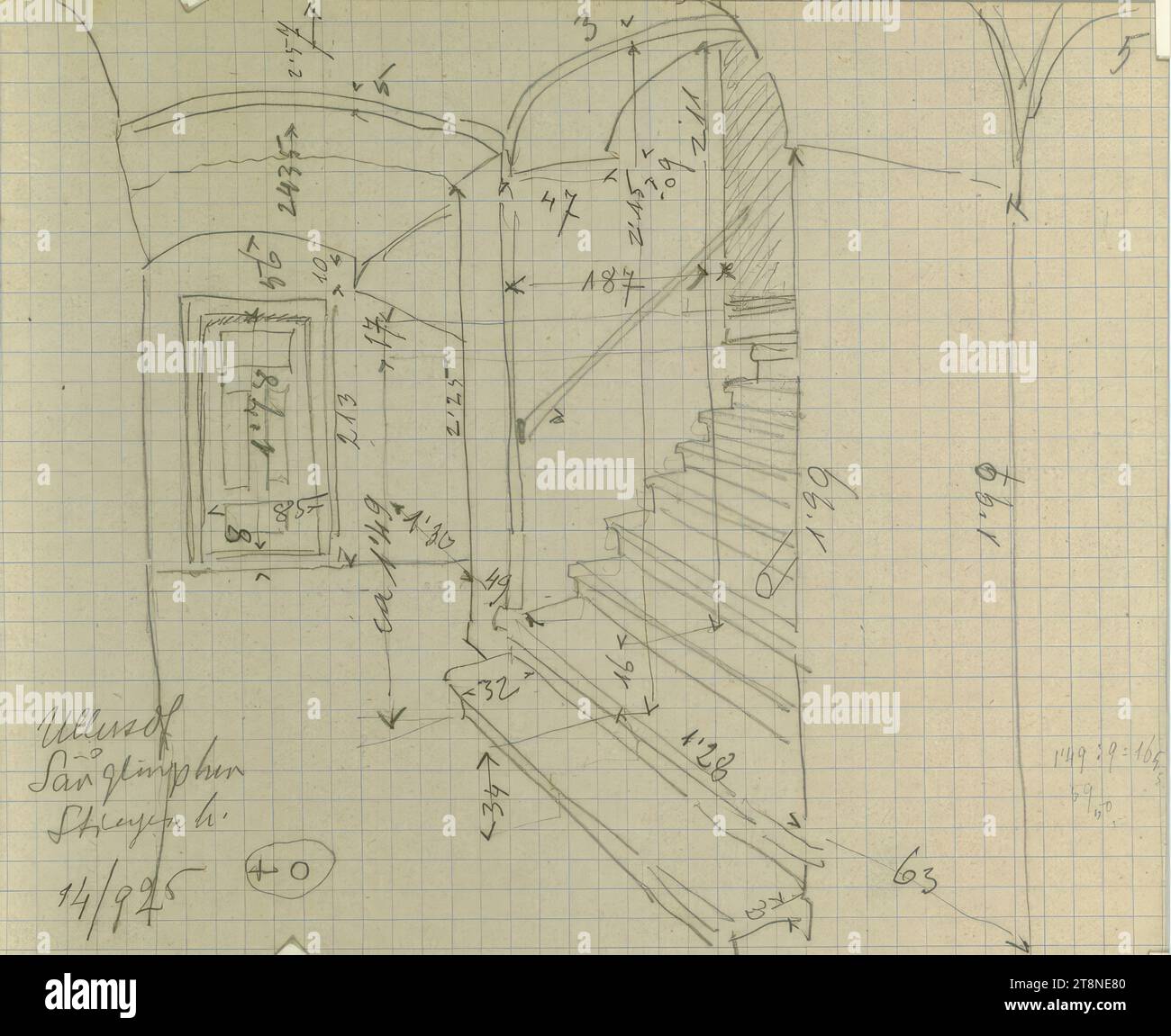 Building survey, Bad Groß Ullersdorf (North Moravia), children's home ...