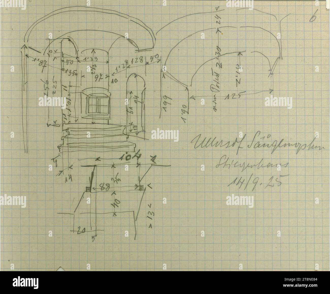 Architectural survey, Bad Groß Ullersdorf (North Moravia), children's ...