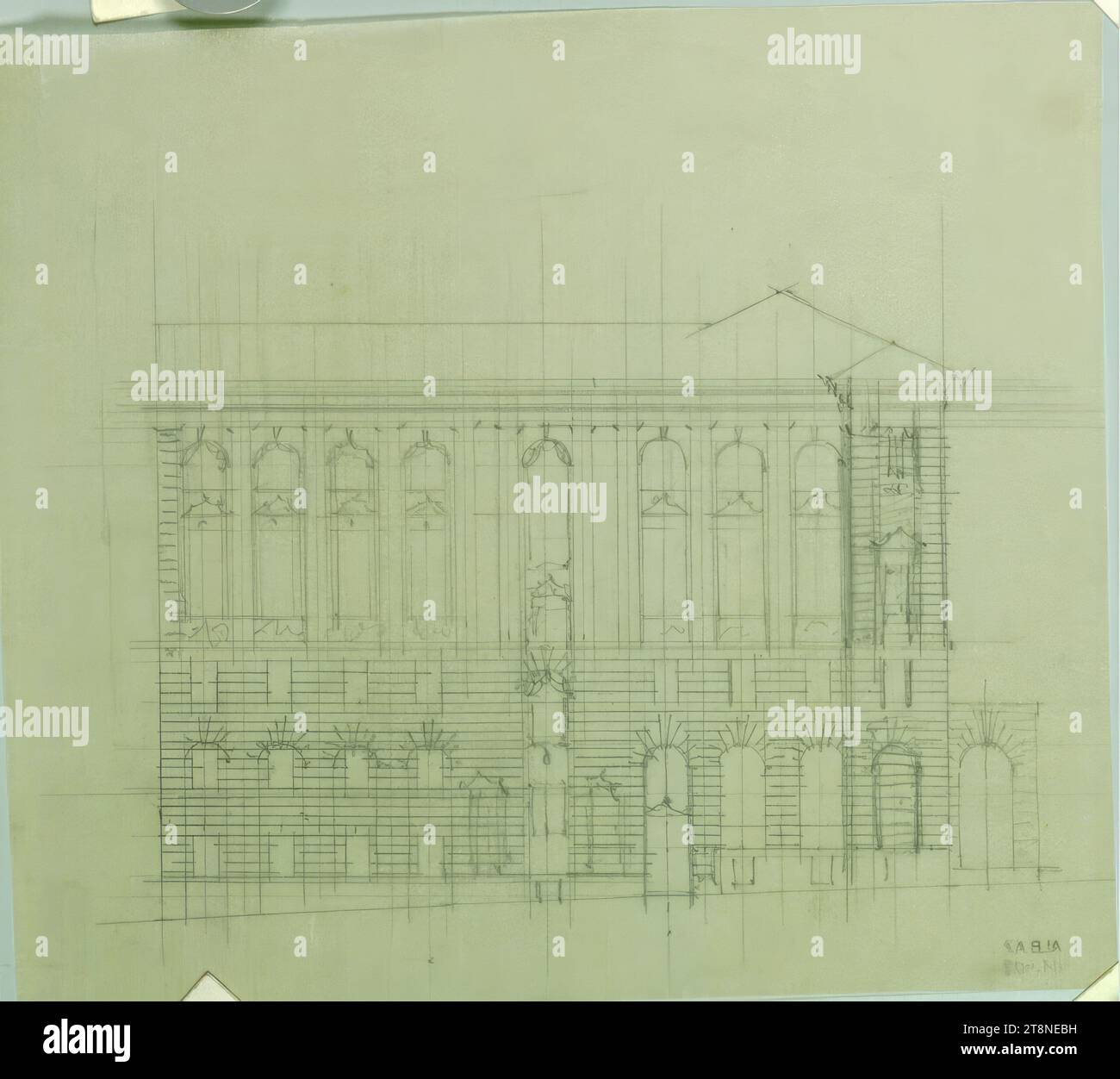Reichenberg (Liberec, North Bohemia), German People's House, draft ...