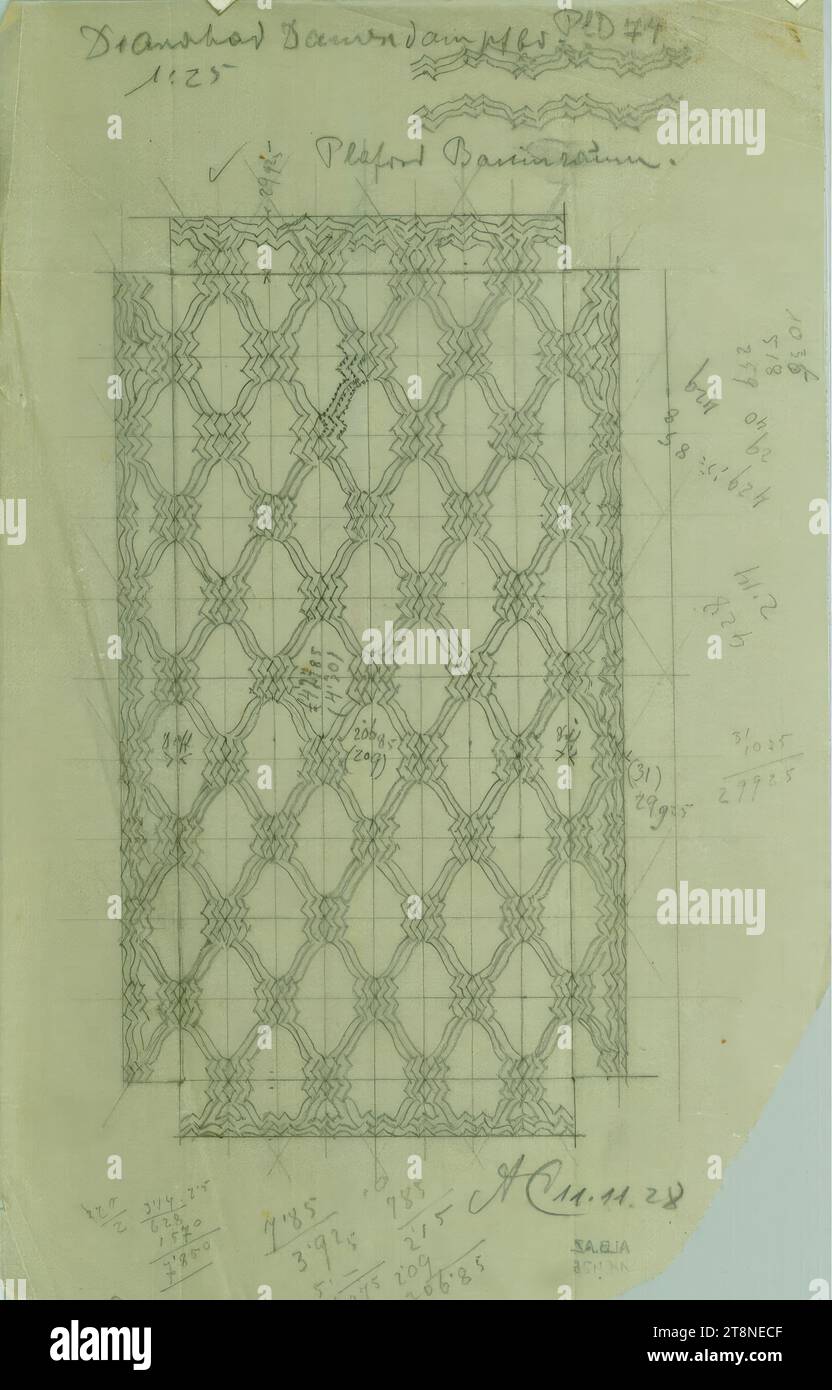 Vienna-Leopoldstadt, Dianabad, women's steam bath, basin, ceiling ...