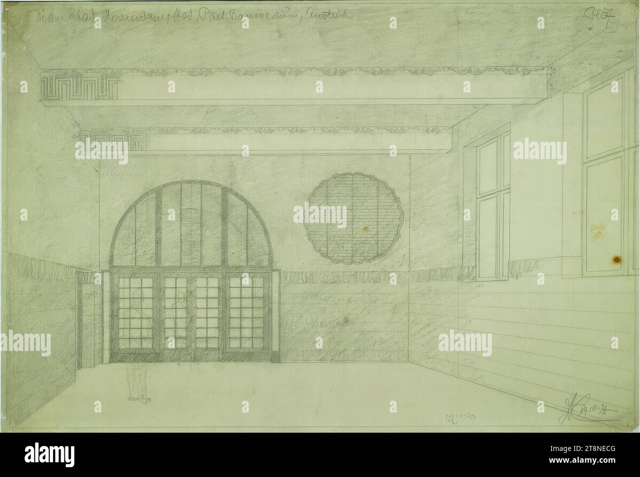 Vienna-Leopoldstadt, Dianabad, men's steam bath, pool room on the ...