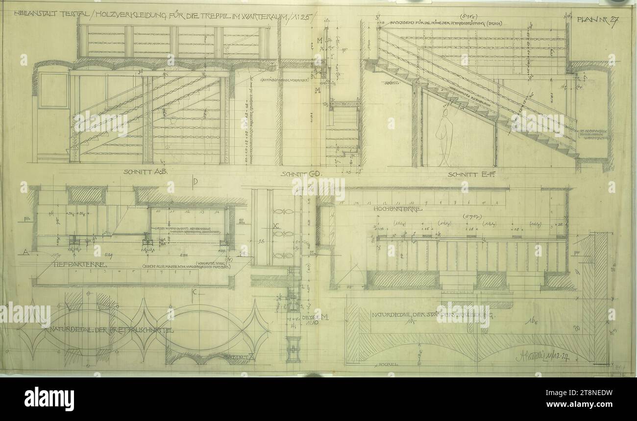 Bad Groß-Ullersdorf, Thesstal sanatorium, construction and extension to the bathing wing ...