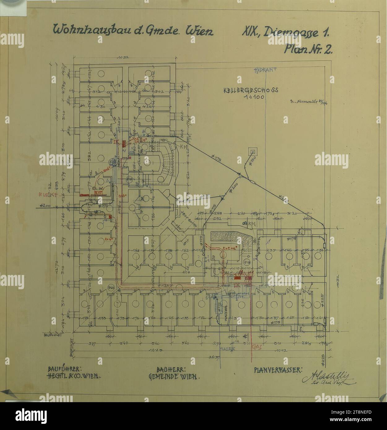 Vienna-Döbling, house Diemgasse 1, residential building of the ...