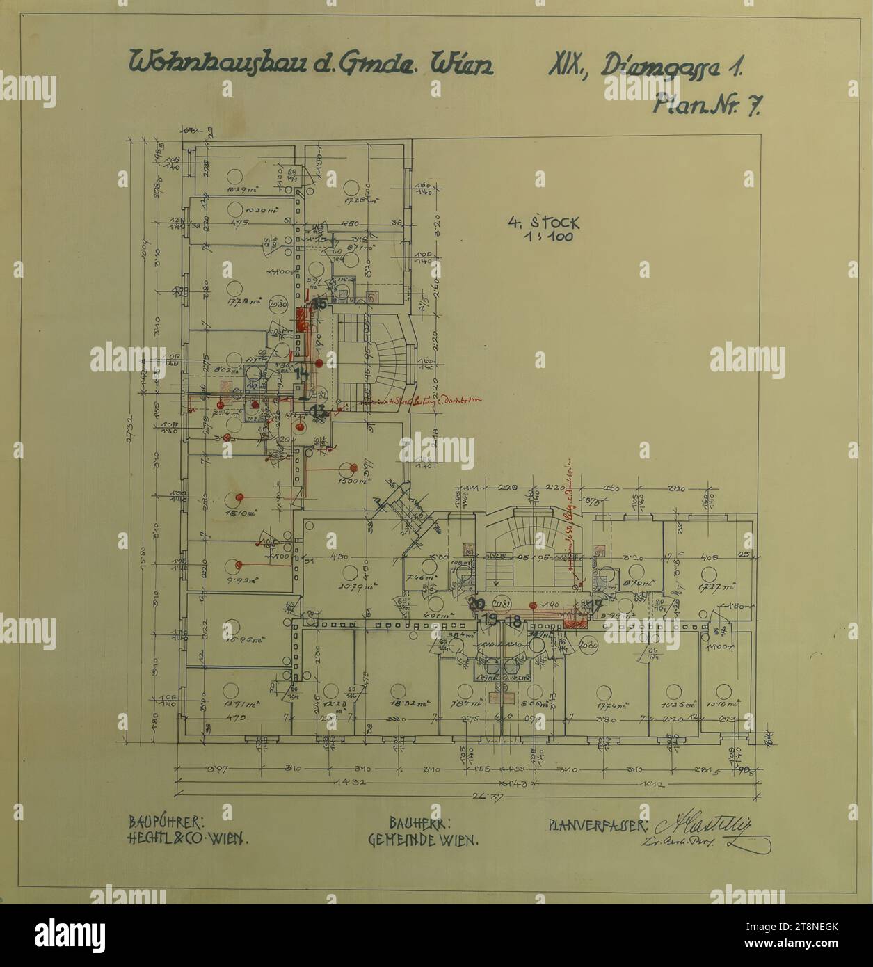 Vienna-Döbling, house Diemgasse 1, residential building of the ...