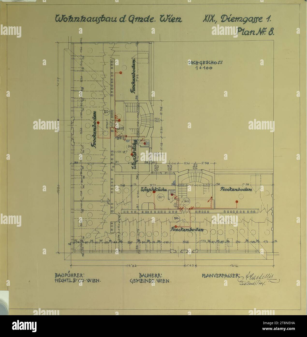 Vienna-Döbling, house Diemgasse 1, residential building of the ...