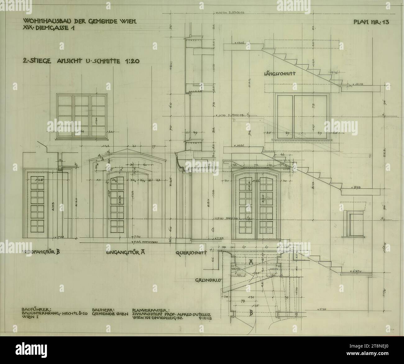 Vienna-Döbling, house Diemgasse 1, residential building of the ...