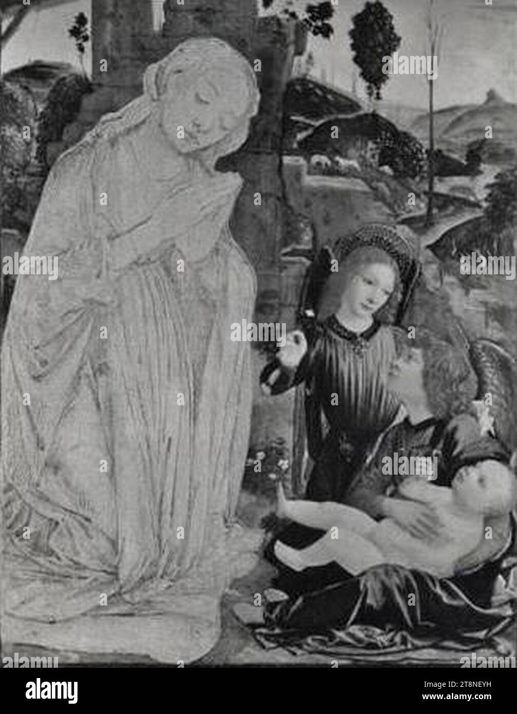 Verrocchio and Leonardo da Vinci (attrib) The Detroit Adoration 01 ...