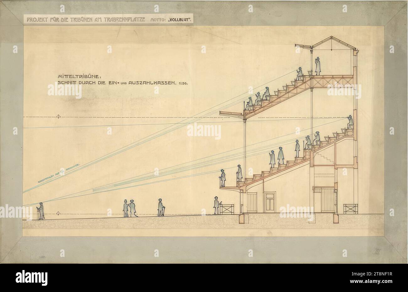 Vienna, Krieau, trotting facility, competition project 'Vollblut ...