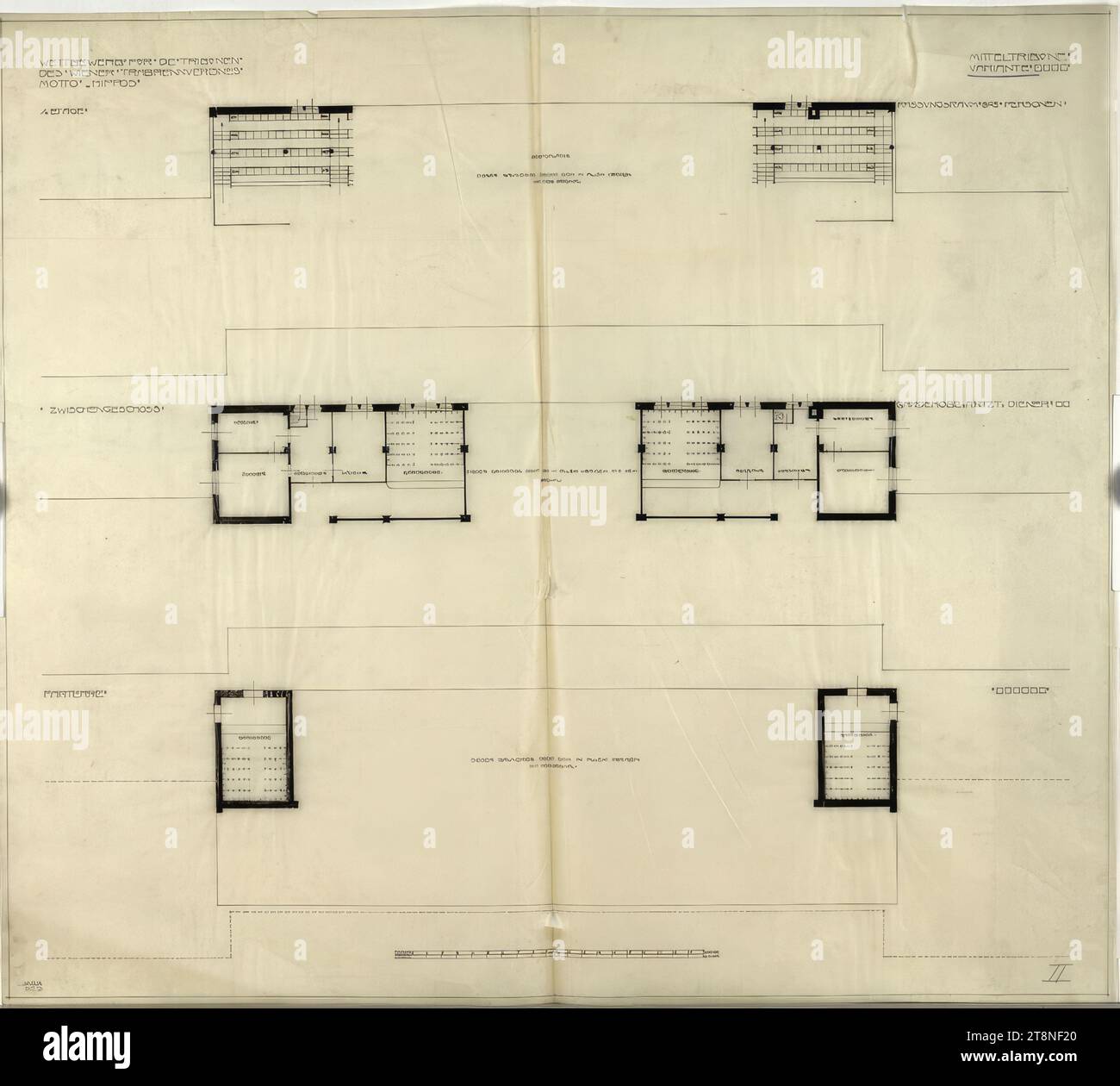 Vienna, Krieau, trotting facility, competition project 'Hippos', Hegele ...