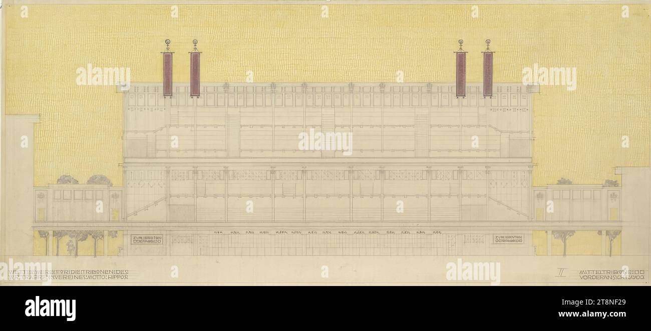 Vienna, Krieau, trotting facility, competition project 'Hippos', Hegele ...