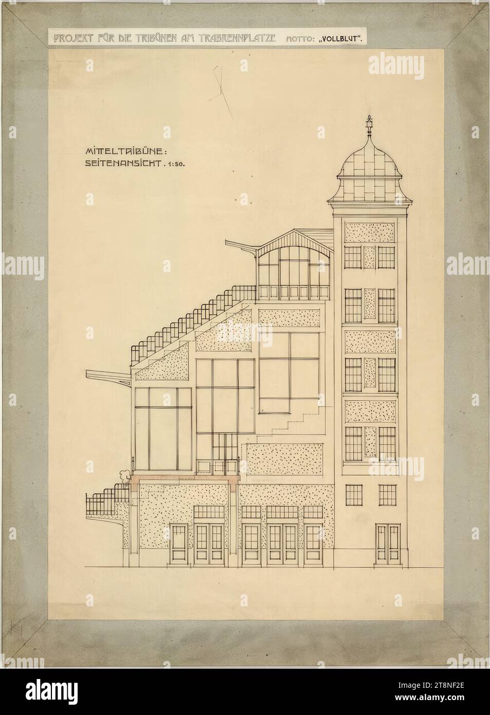 Vienna, Krieau, trotting facility, competition project 'Vollblut ...
