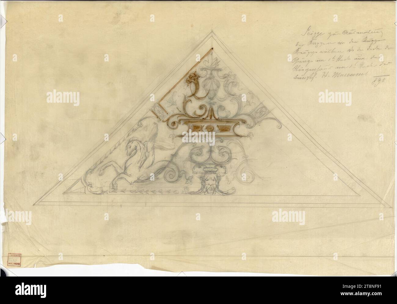 Vienna I, Kunsthistorisches Hofmuseum, cupola hall, design for ...