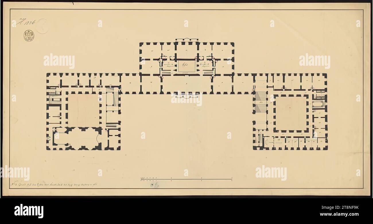 Budapest, Royal Castle in Ofen, ground plan, 1st floor, indefinite ...