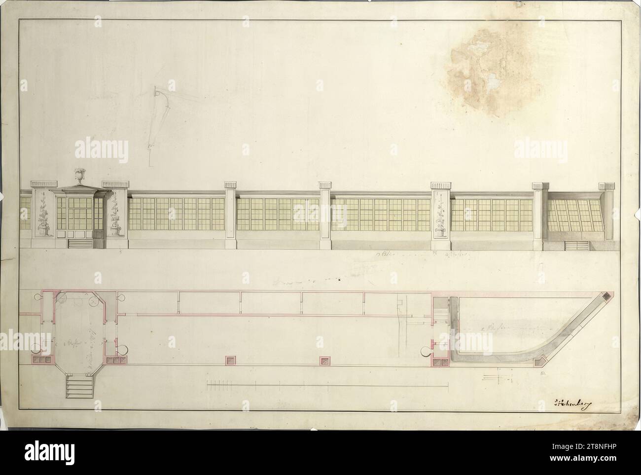 Vienna I, Hofburg, Augustinergang wing, glass house project, ground ...