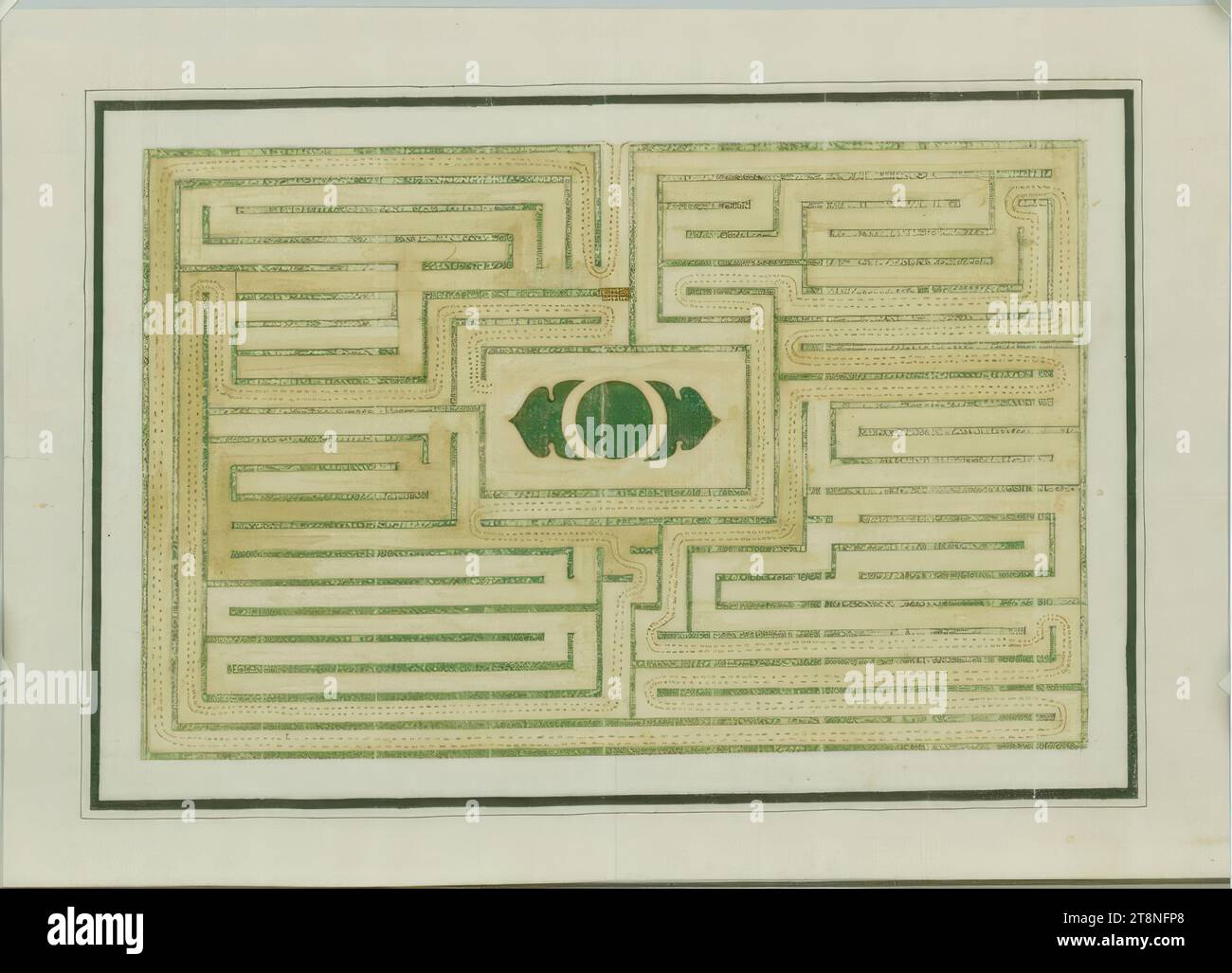 Vienna, Schönbrunn Palace, maze, ground plan, undetermined ...