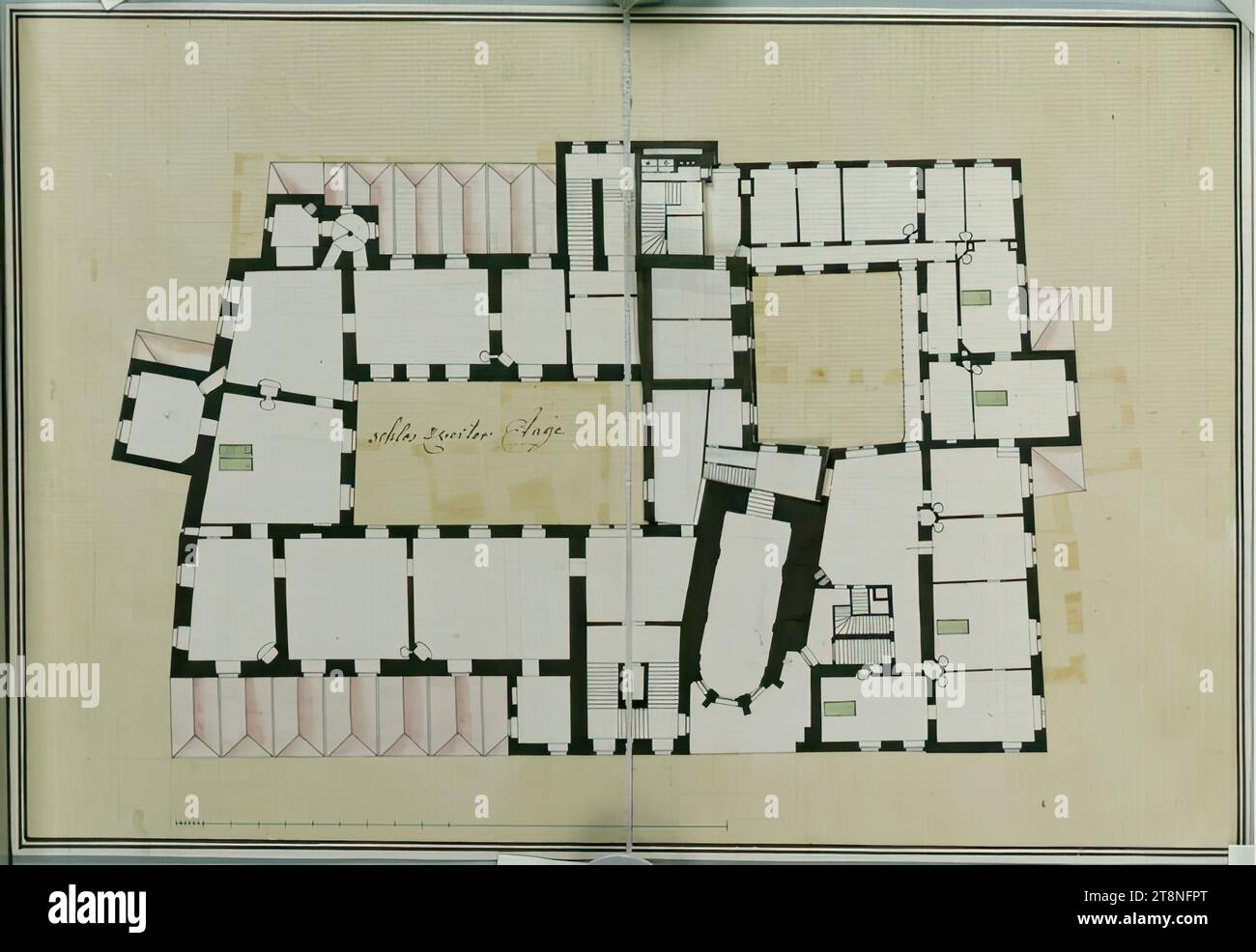 Laxenburg, Altes Schloß, 2nd floor, ground plan, indefinite, plan ...