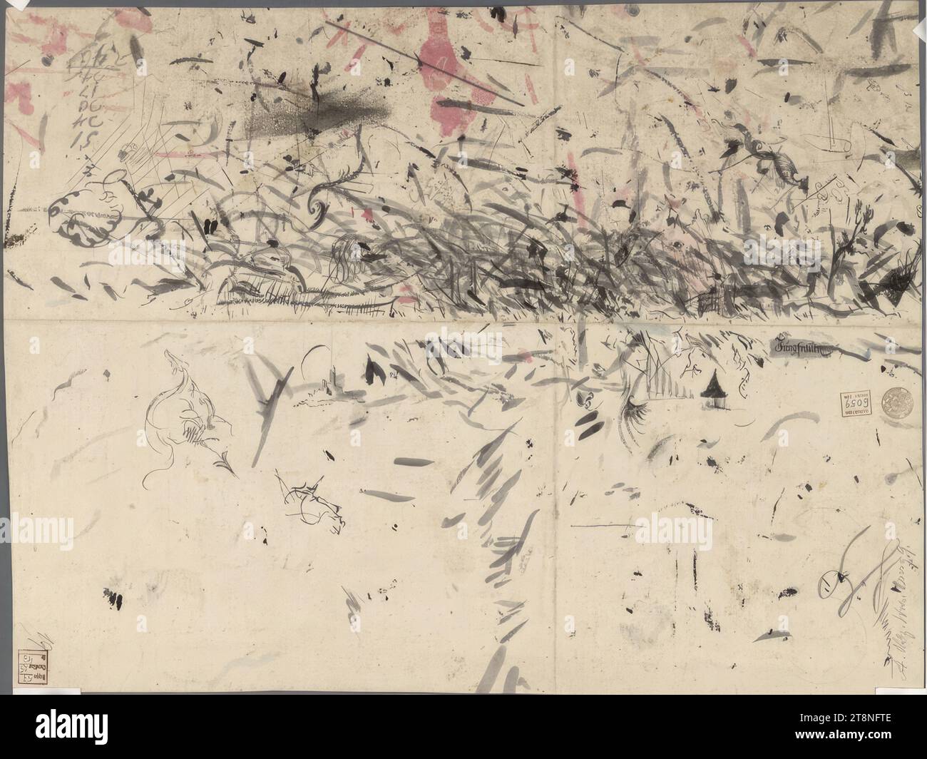 Vienna I, Hofburg, Undefined sketches, 18th century, drawing, graphite ...