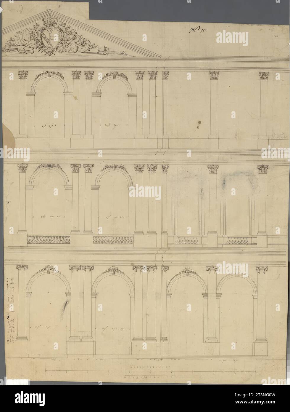 Vienna I, Hofburg, conversion and new building project, facade, risalit ...