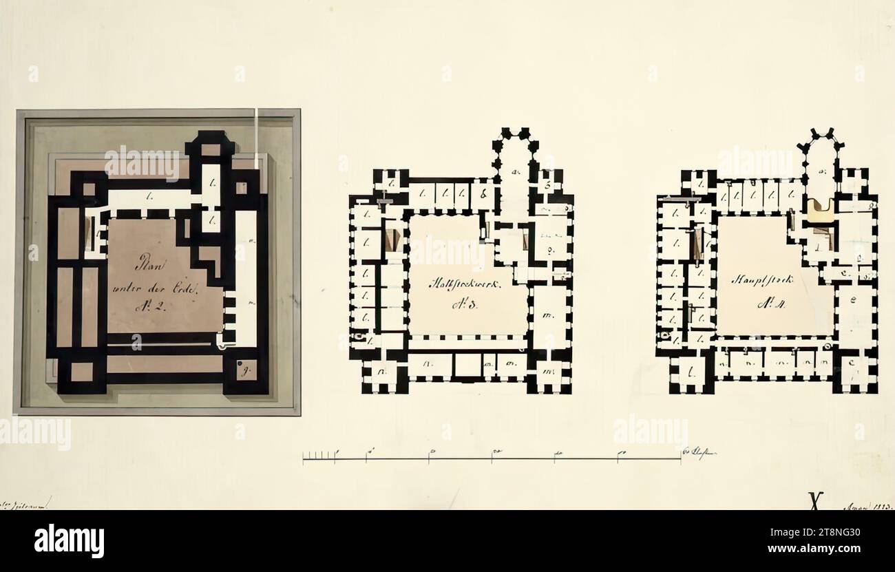 Vienna I, Hofburg, Aman reconstruction, Swiss wing, reconstructed ...