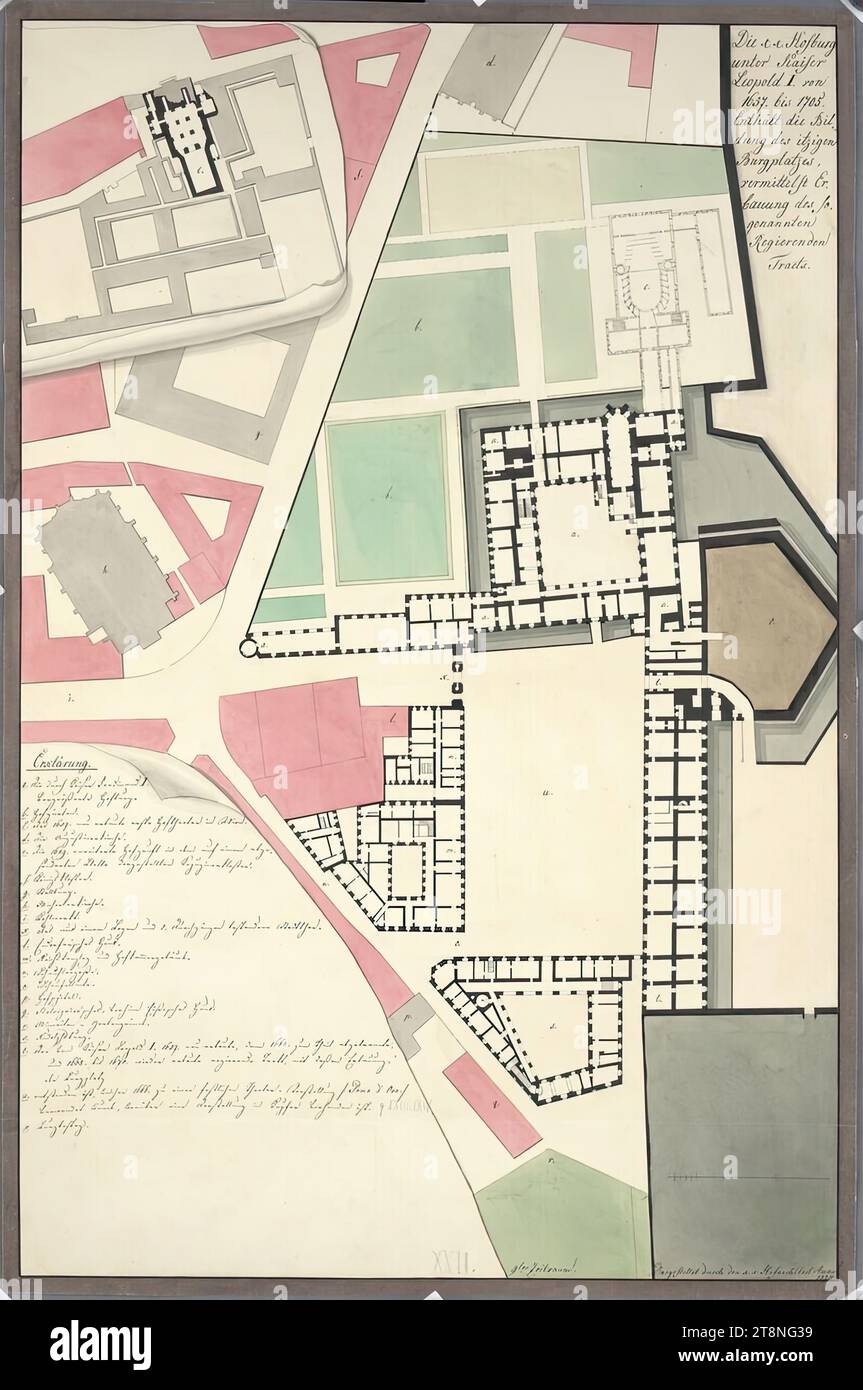 Vienna I, Hofburg, Aman reconstruction, between 1657 and 1705, ground ...