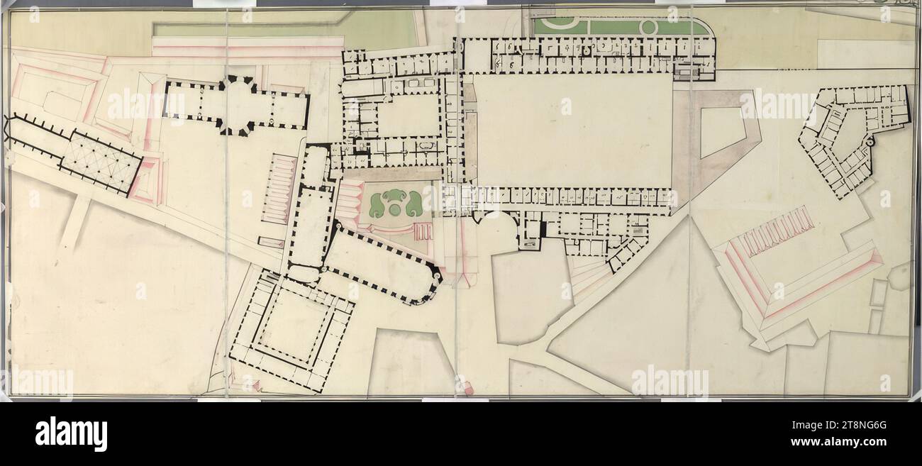 Vienna I, Hofburg, overall plan, 2nd floor, floor plan, 1764, plan ...