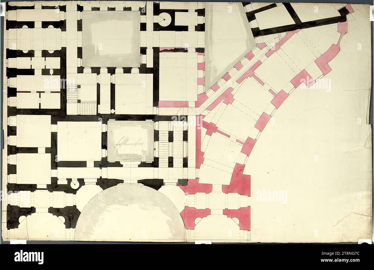 Vienna I, Hofburg, Michaelertrakt, detailed floor plan, 1st half of the ...