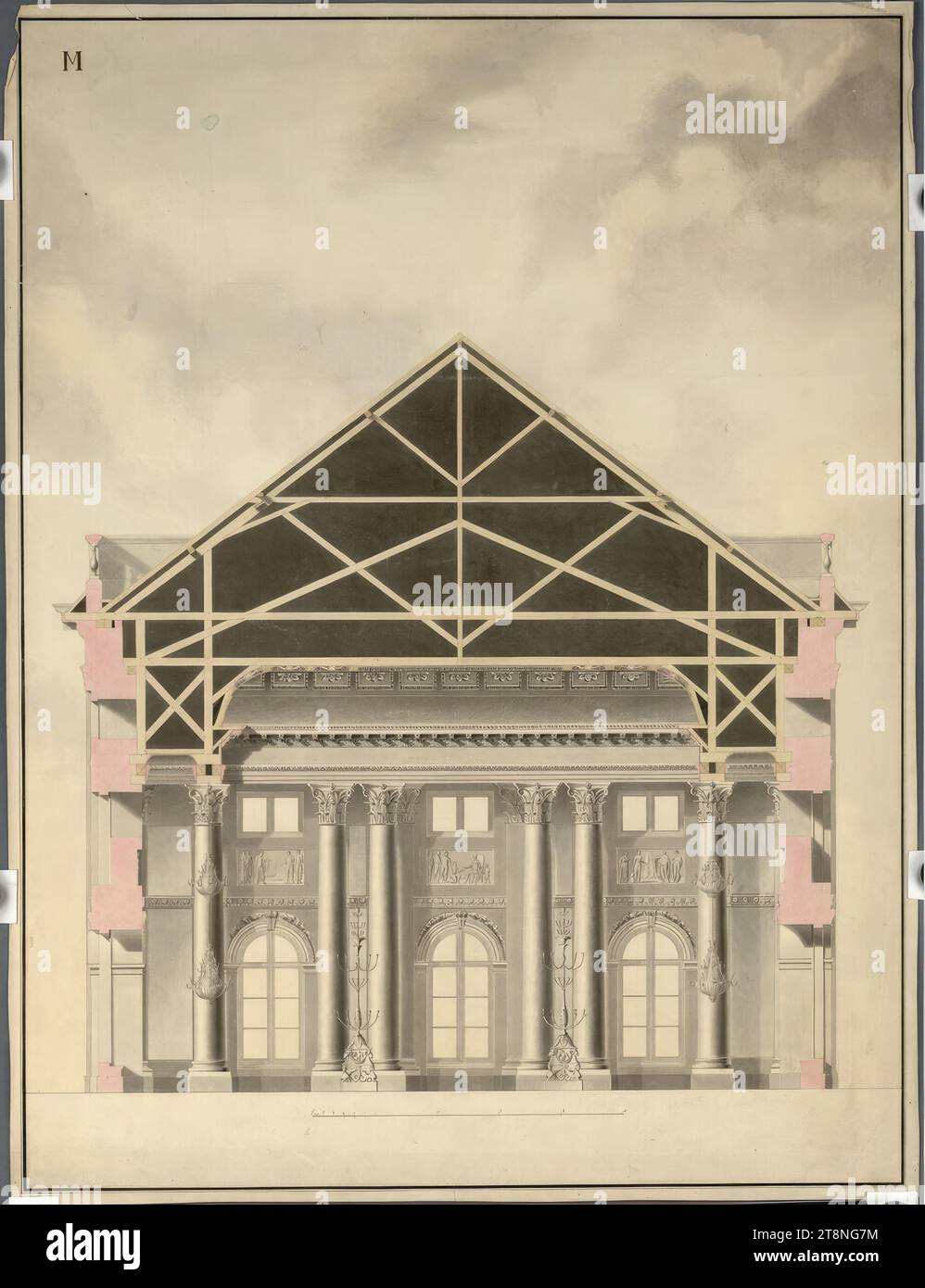 Vienna I, Hofburg, ceremonial hall tract, ceremonial hall, cross ...