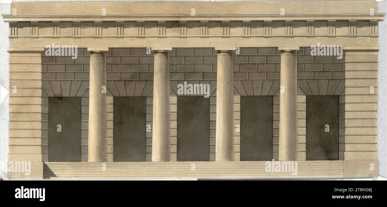 Vienna I, Hofburg, Outer Castle Gate, project, city side, lateral ...