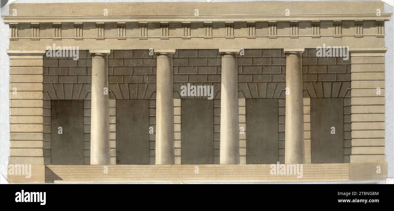 Vienna I, Hofburg, Outer Castle Gate, project, city side, lateral ...