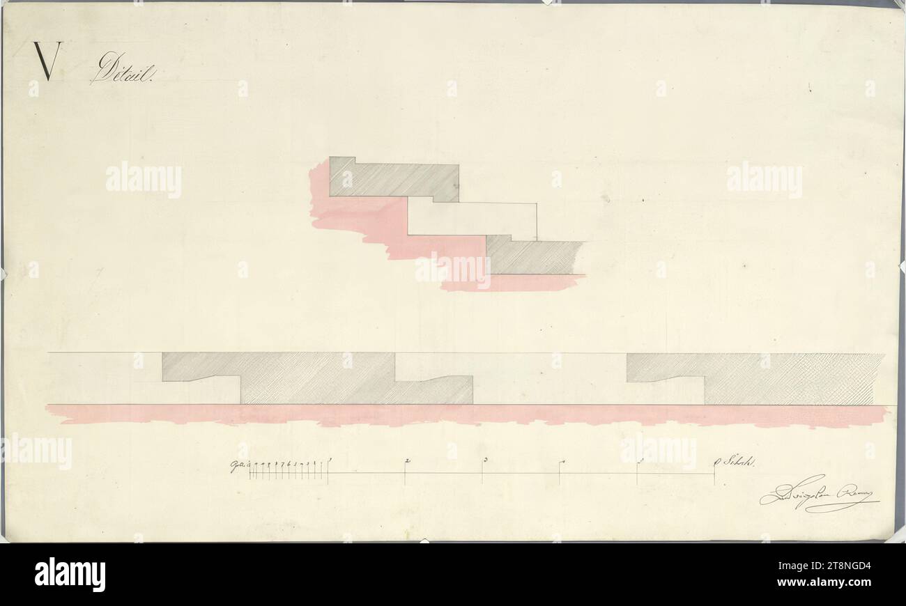 Vienna I, Hofburg, Outer Castle Gate, project, detail for the design of ...