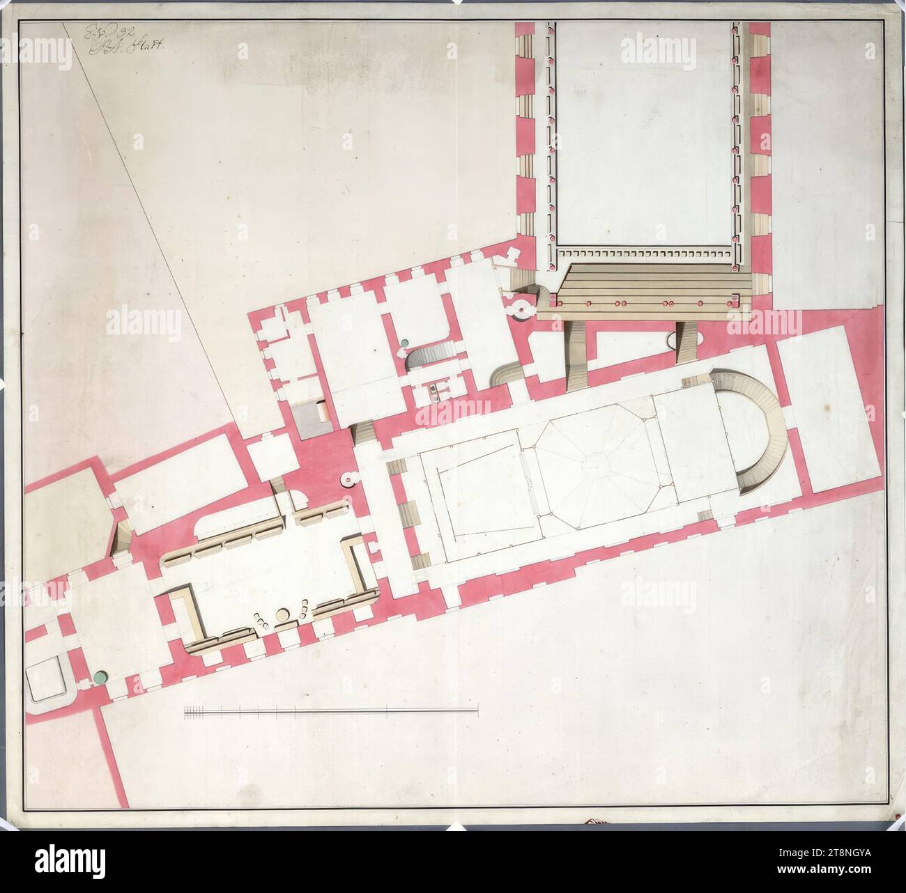 Vienna I, Hofburg, Redoutensaal wing, winter riding school, fixtures ...